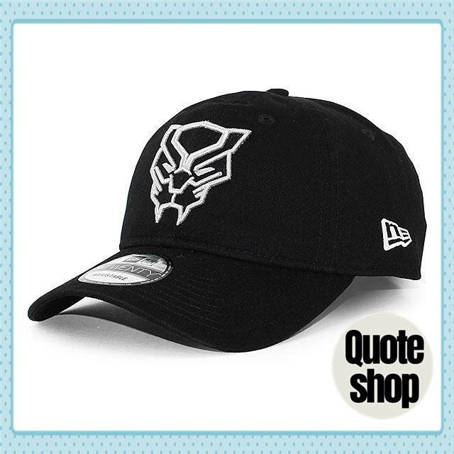 New Era Cap 9TWENTY Strapback Marvel Comics Black Panther CLASSIC LOGO ...
