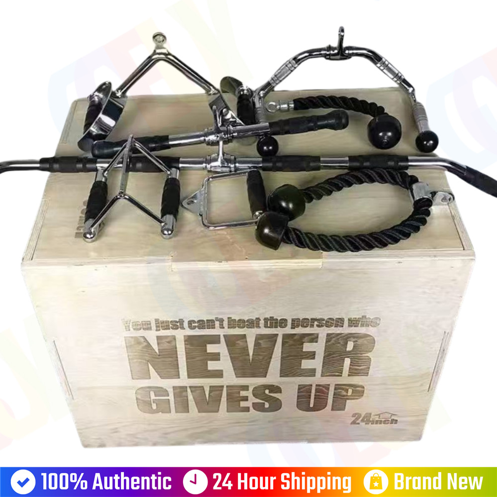 Cable Machine Tricep Rope V Bar D Handle Lats W Bar High Level Pull ...