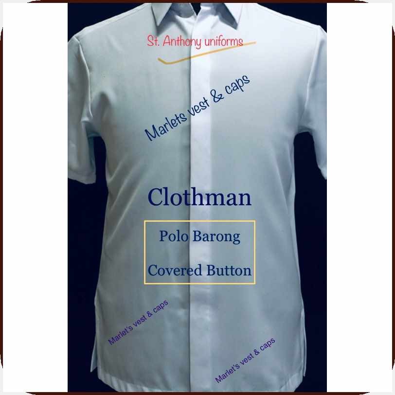 Polo^W@Barong+HQ.Covered>t)Button}j)St.}S)Anthony}k)uniforms}M)white}U ...