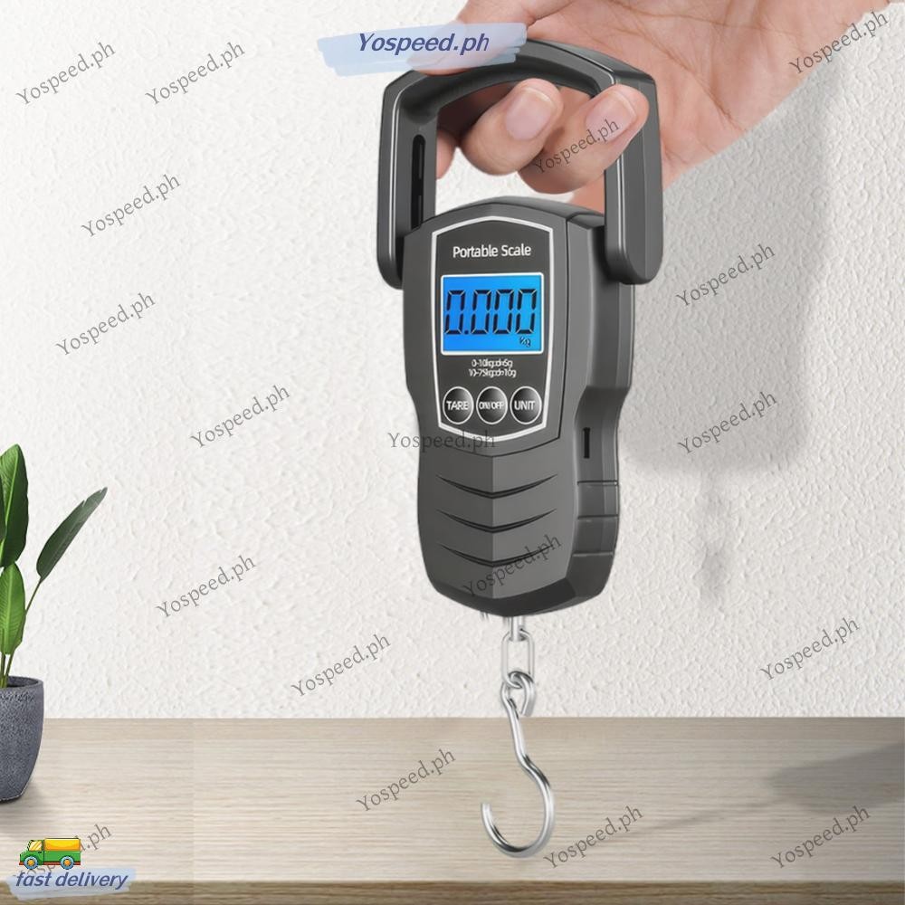 110lb/50kg Electronic Digital Scale with Backlit LCD Display Hanging ...