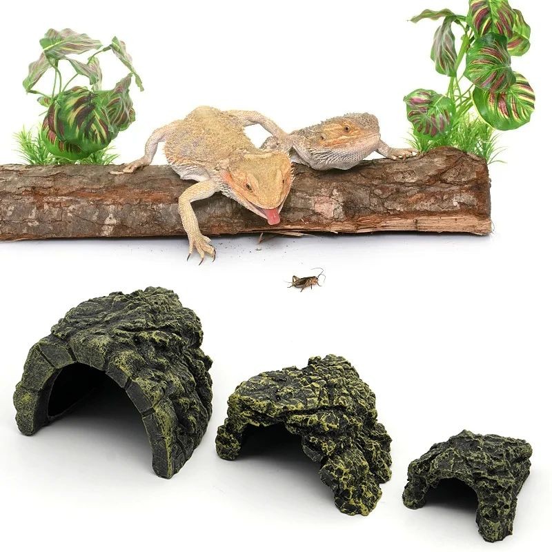 Reptile Hiding Cave Lizard Snake Turtle Hide Rest Cave Reptiles Basking ...
