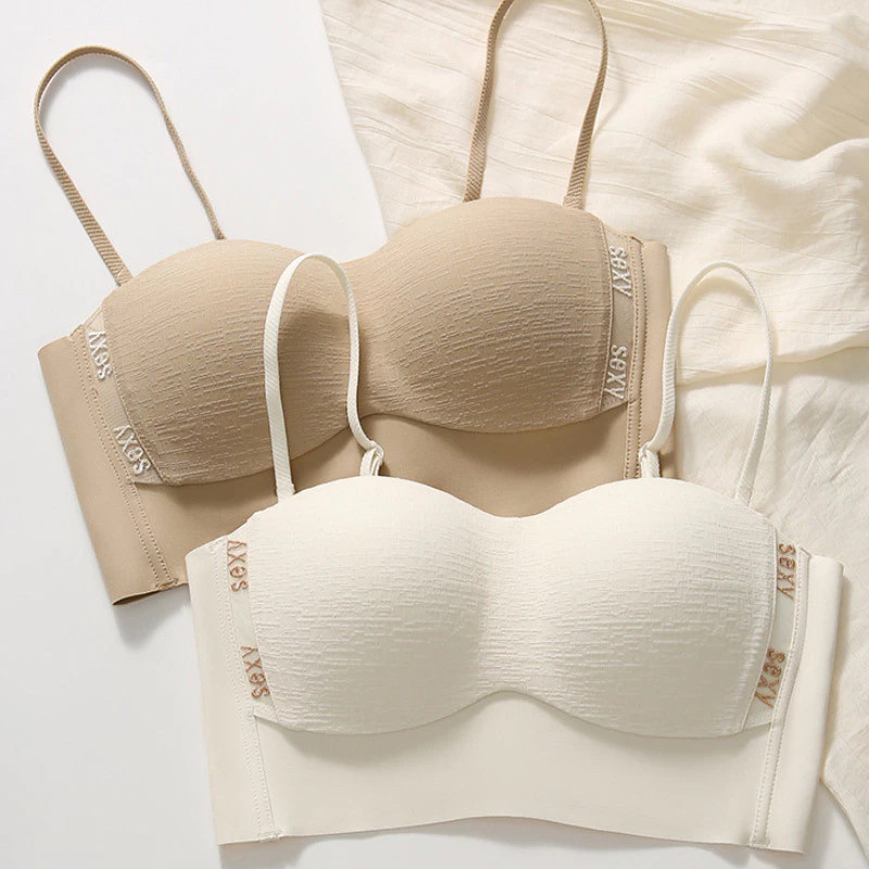 Women Seamless Lingerie Young Girl Soft Sponge Bra Wireless Comfort ...