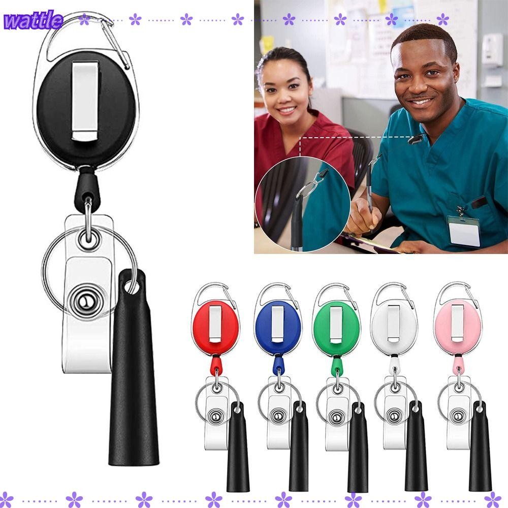 WATTLE Pen Pull Holder Reel, Retractable Elastic Pull Pen Holder ...