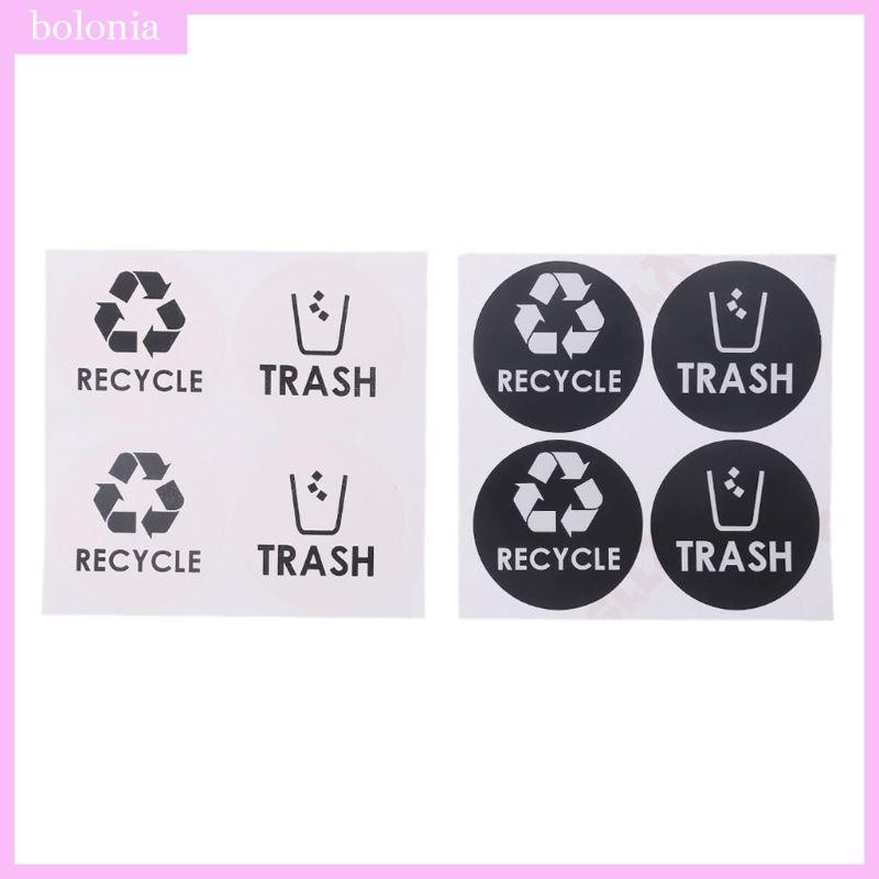 BO Recycle Trash Symbol Vinyl Lettering Decals Sticker For Trash Cans ...