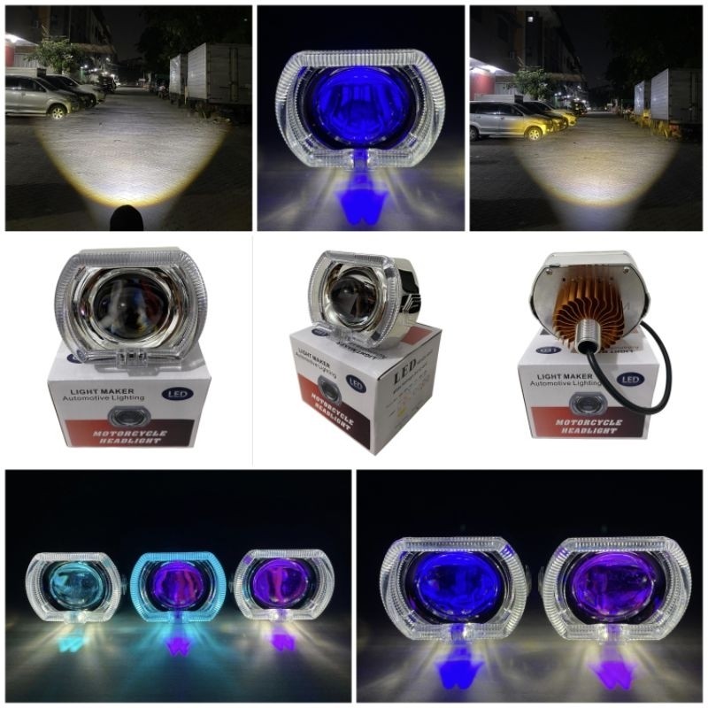 Biled Style Mini Cut Off Shroud Black & Chrome Projie Lamp 45 Watt ...