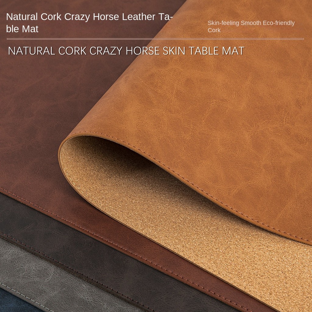 Cork Leather Table Mat Light Luxury Skin Feeling Large Mouse Pad ...