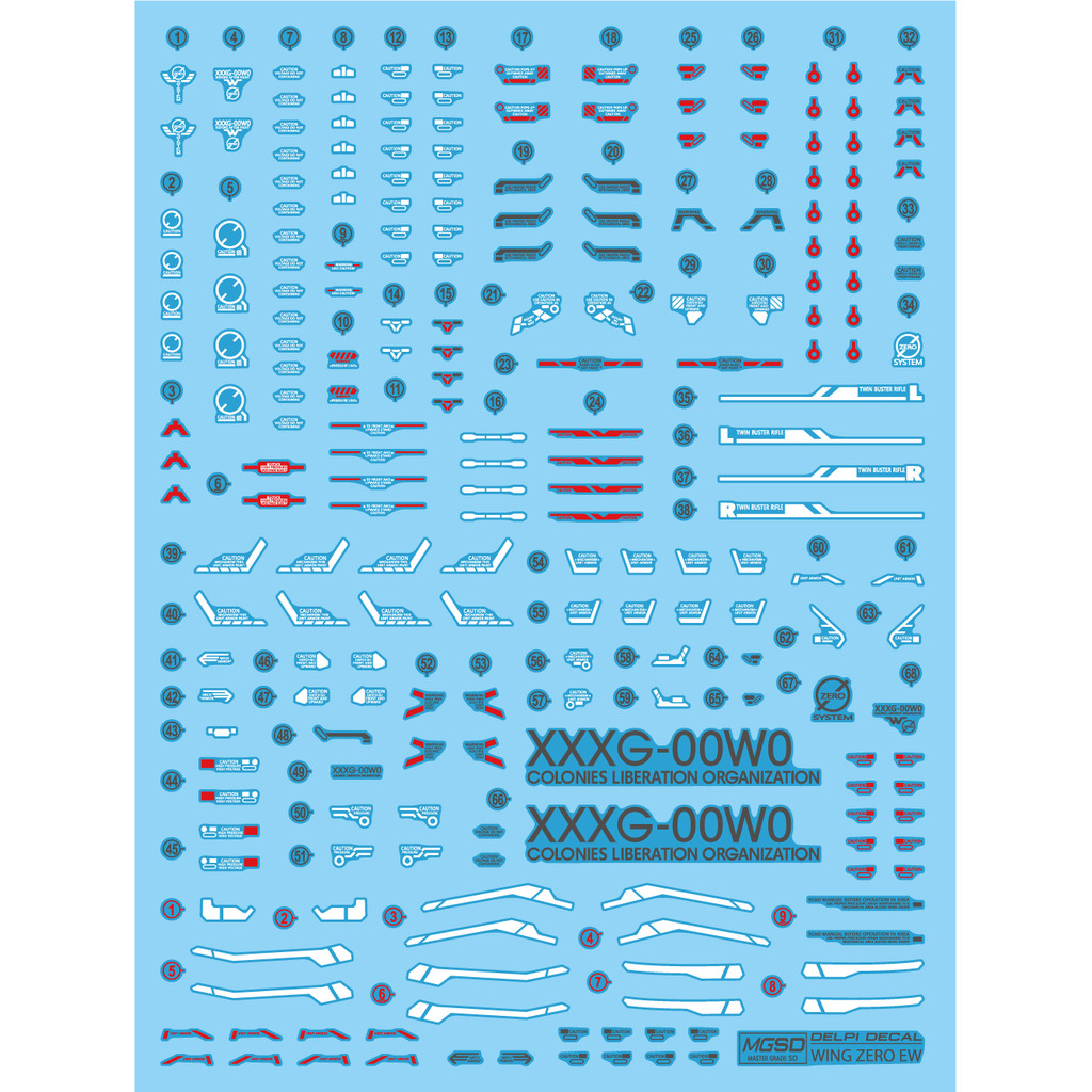 Delpi Decal MGSD Wing Zero Waterslide Decals | Shopee Philippines