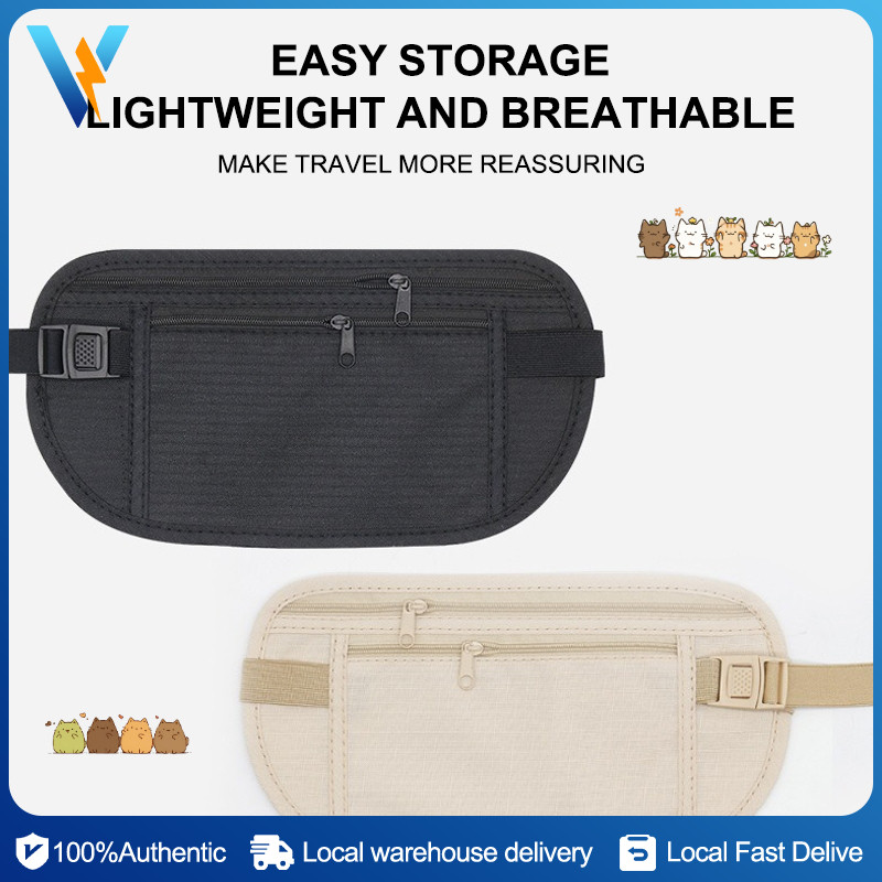 1pcs Cloth Waist Bags Travel Pouch Hidden Wallet Passport Slim Secret ...