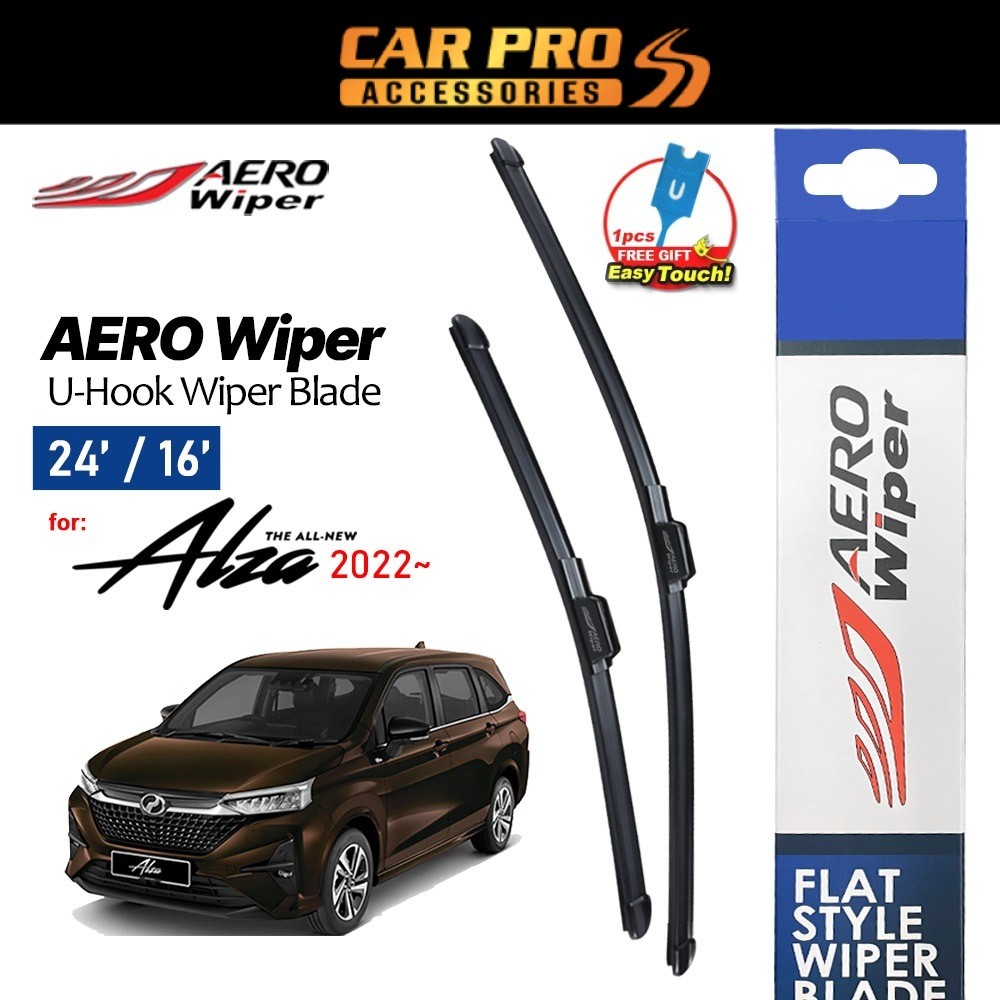 Perodua Alza 2022 ~ present Aero Wiper 2PCS-(16"/24") ('U' Hook ...