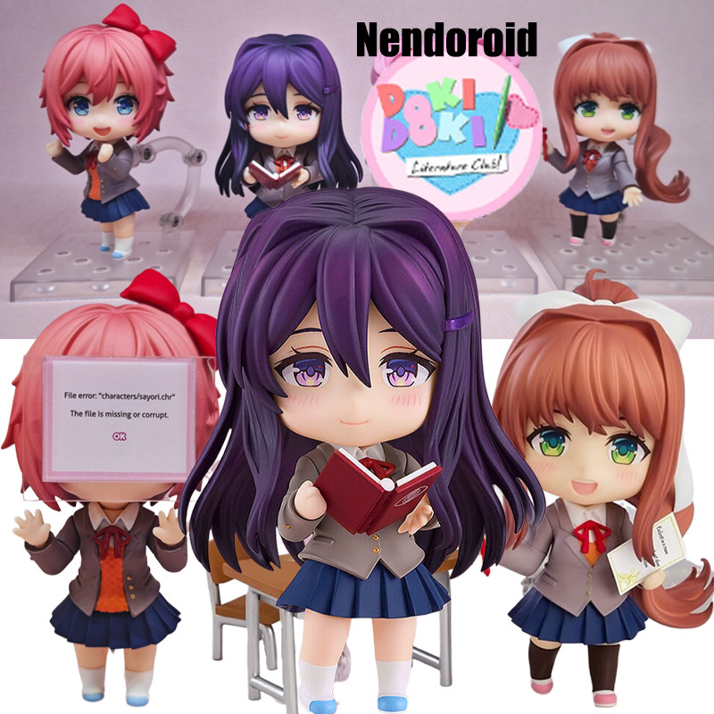 Nendoroid Doki Doki Literature Club Action Figure Sayori Nendoroid Monika Yuri Collection Model ...