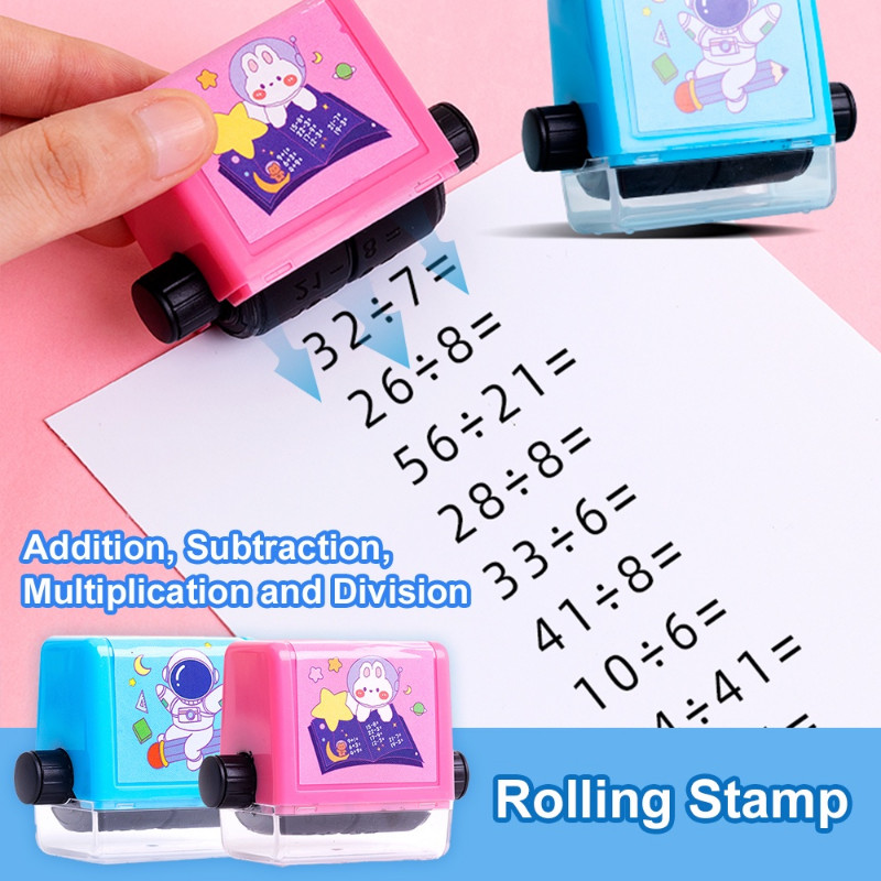 Math Rolling Stamp Addition Subtraction Multiplication And Division ...