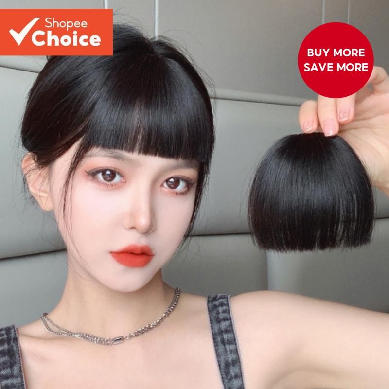 Invisible Bangs Hairpiece - Seamless Fake Fringe for Women, Sweet Girl ...