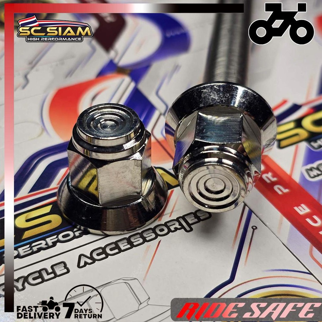 SC SIAM CNC WHEEL AXLE ( EHE ) MIO / M3 / SMASH / RAIDER R150 / WAVE ...