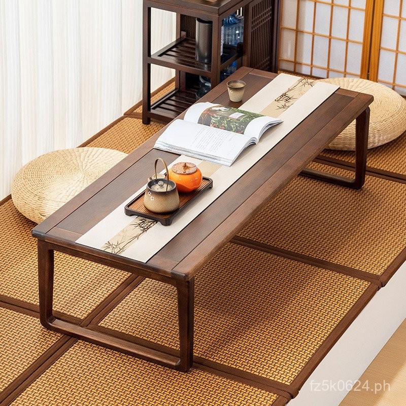 Japanese Style Minimalist Low Floor Table Solid Wood Tea Table Small Table Kang Table Foldable ...