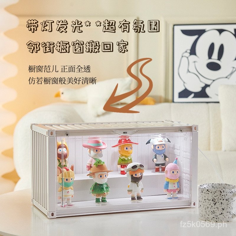 Hand-Made Dustproof Building Block Doll Cabinet Container Storage Box ...