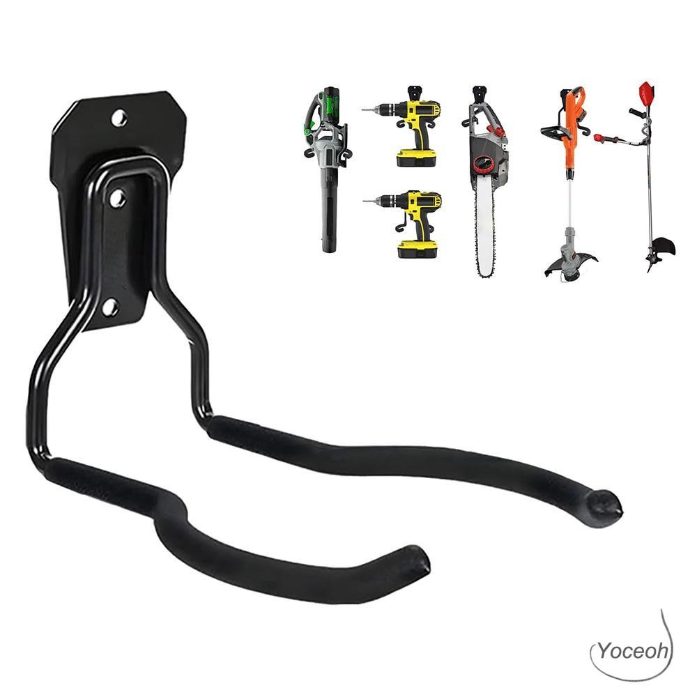 YOCEOH Garage Wall Hooks, Utility Black Garden Power Tool Hanger ...