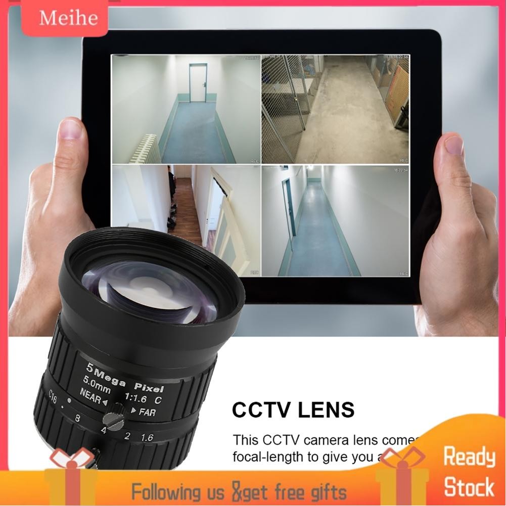 Meihe 5MP 5mm Focal-Length CCTV HD Manual Lens 2/3 C Mount for ...