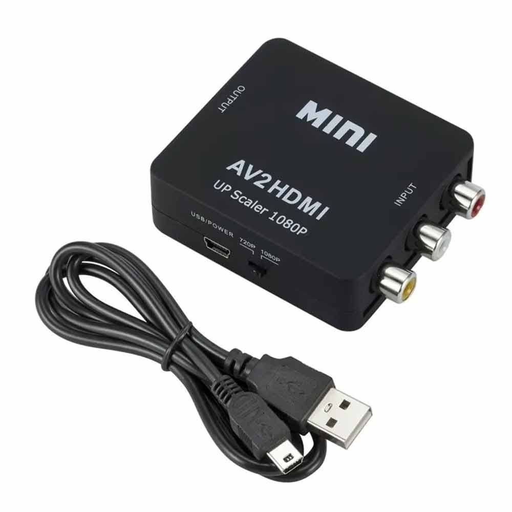 RCA AV to HDMI Converter RGB Composite Adapter PS2 Phono Xbox N64 WII ...