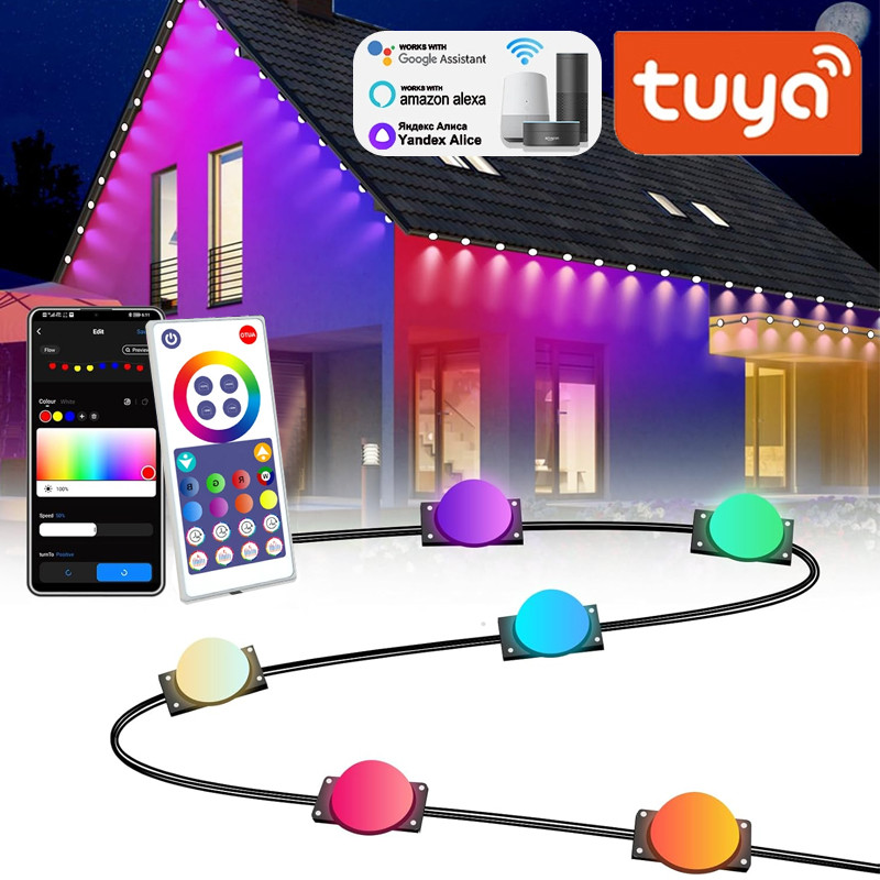 Smart Remote Control Color Changing Lights 10/15/20M/ LED APP & Outdoor ...