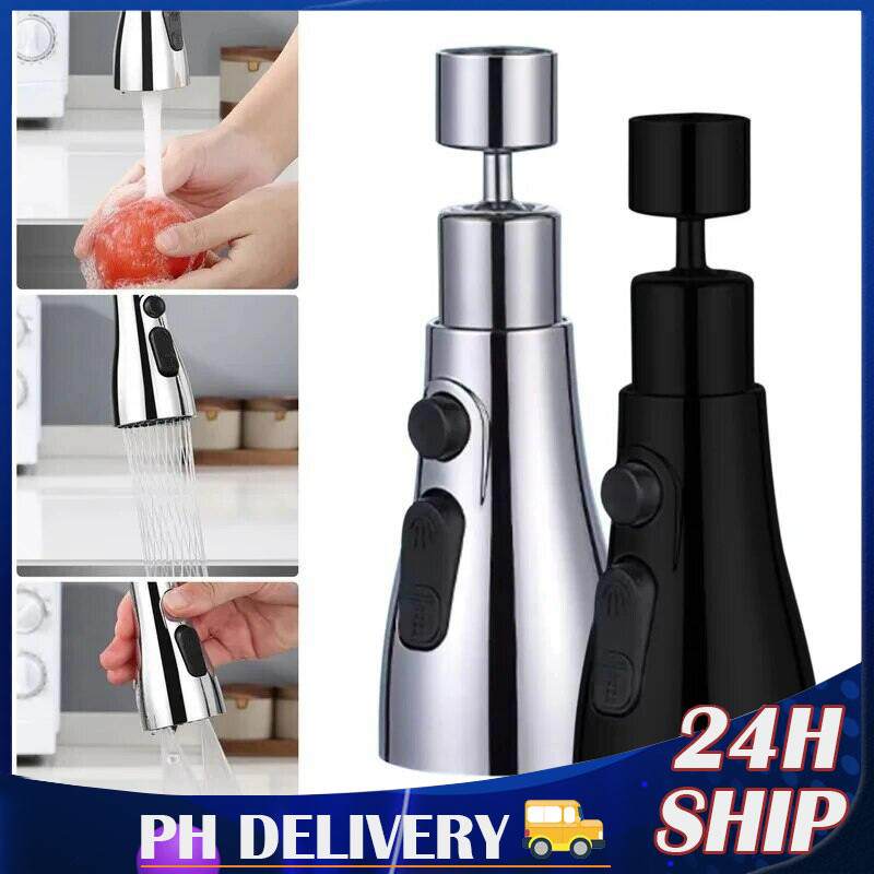 Kitchen Faucet Replaceable Head Water Tap 360° Rotatable High Pressure ...