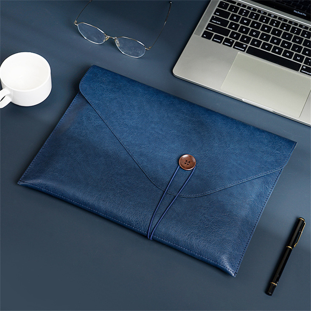 PU Leather A4 File Folder Document Holder Waterproof Portfolio Envelope ...
