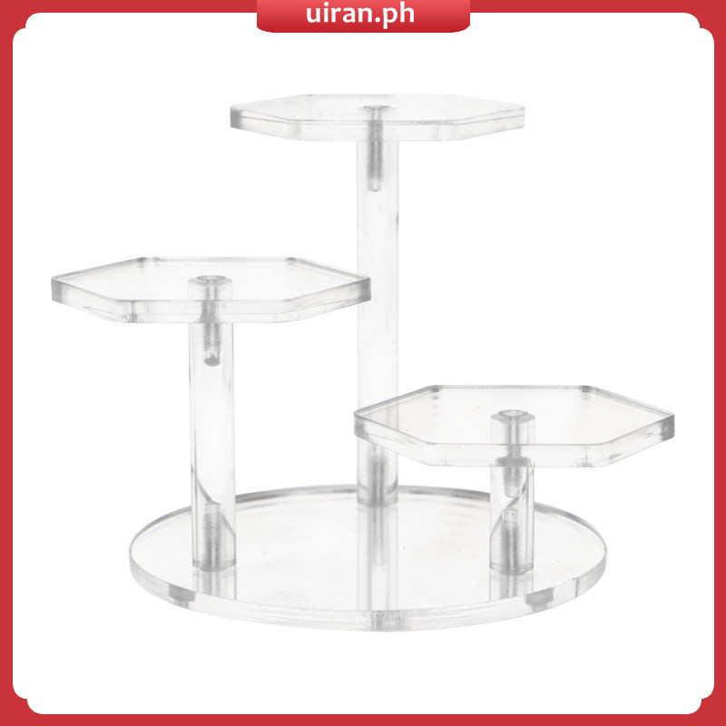 Transparent Ladder Display Rack Tiered Riser Tray Desktop Acrylic Racks ...