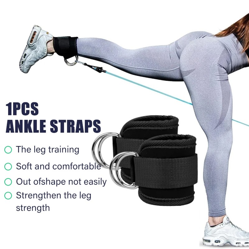 Fitness Ankle Straps Leg Adjustable D-Ring Gym Workouts Glutes Legs ...