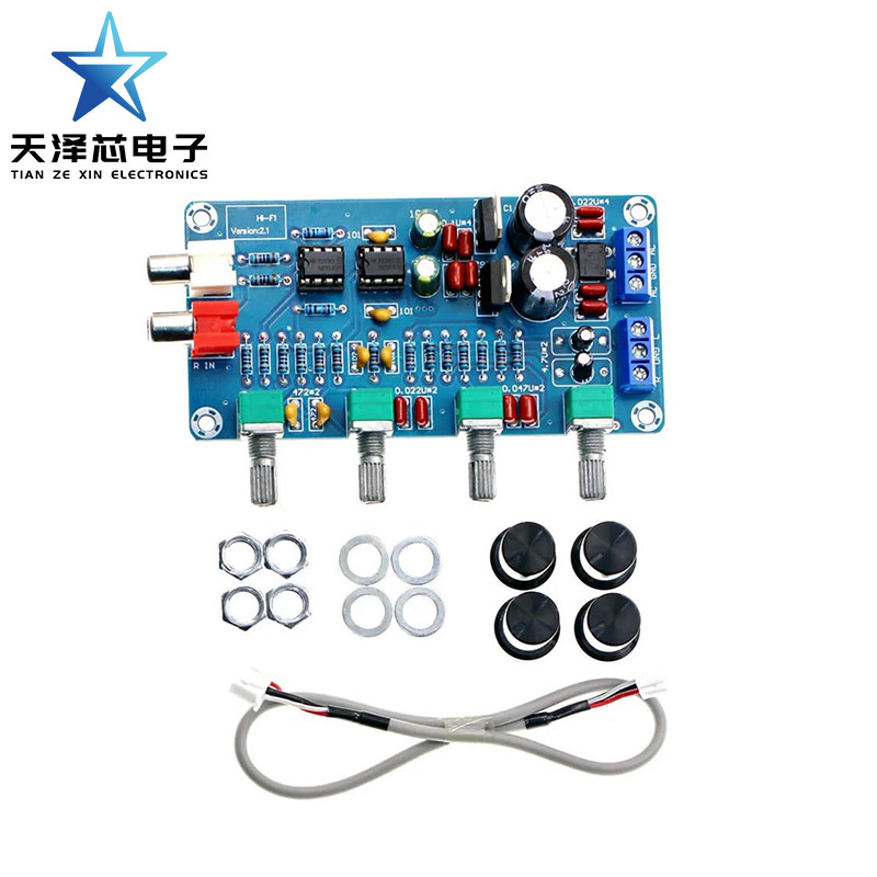 XH-M164 NE5532 Stereo Pre-amp Preamplifier Tone Board Audio 4 Channels ...