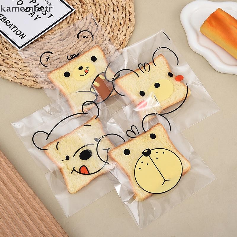 ka 100pcs/Lot Plastic Cartoon Cookie And Candy Bags Self-Adhesive Gift ...