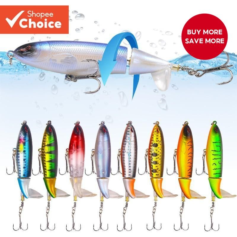 Rotating Tail Popper Floating Lure Snakehead Fishing Lure Hard Bait 13g ...