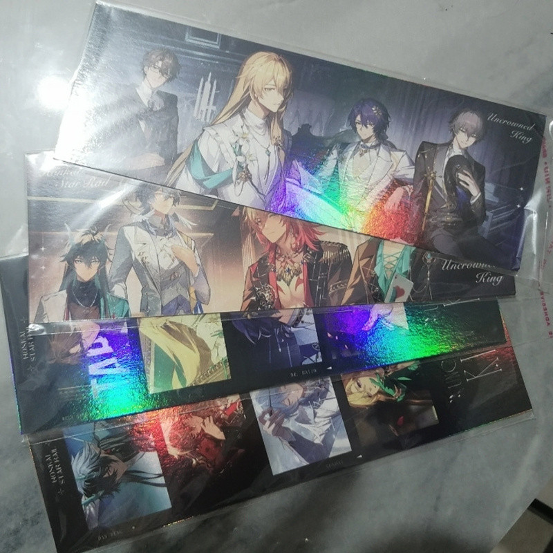 4Pcs/Pack Anime Game Laser Ticket Rectangular Bookmark Sunday ...