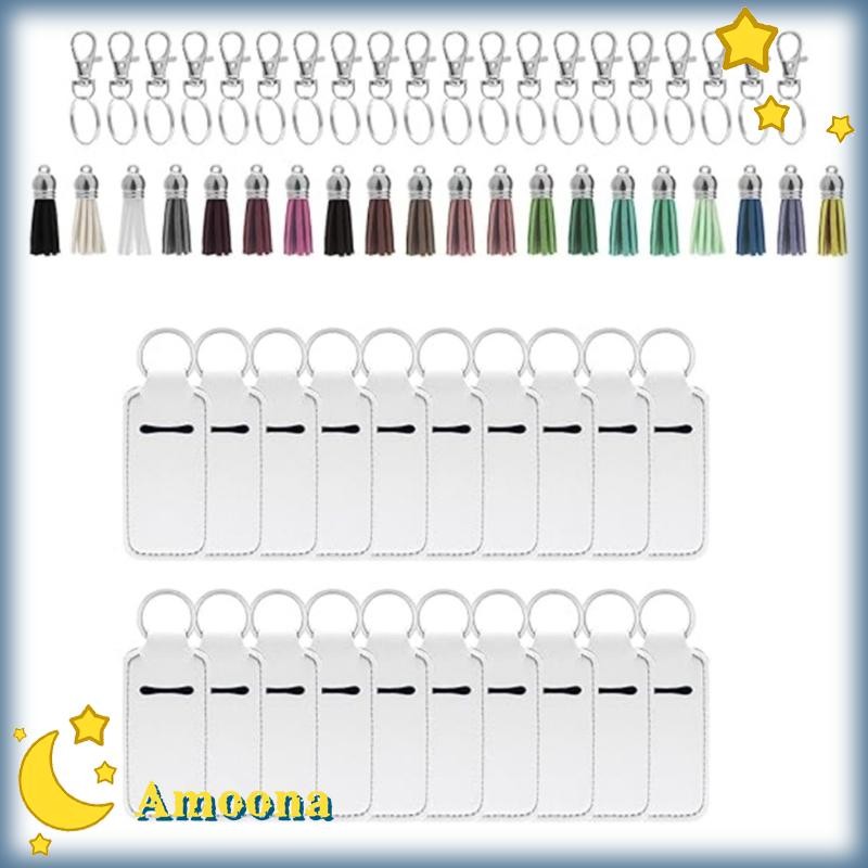 AMOONA 20Pieces Sublimation Lipstick Keychain Holder Lipstick Holder ...