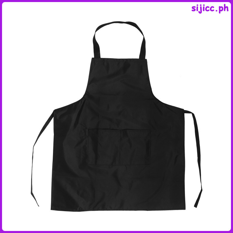 Apron for Men Black Baker Grill Aprons Women with Pocket Dad Work Dress ...