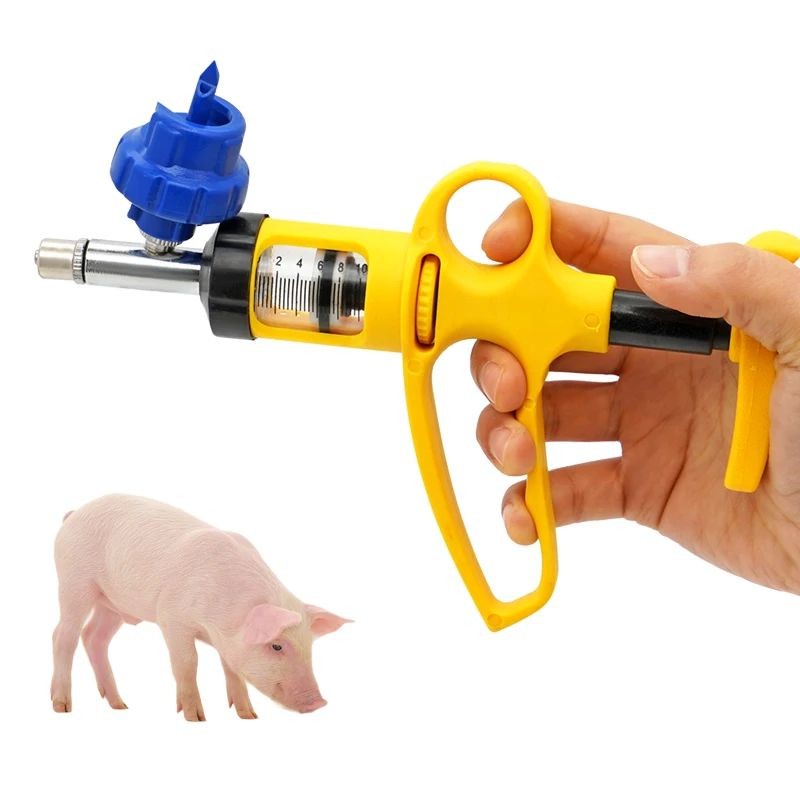 5ml/10ml Veterinary Drench Gun Animal Continuous Syringe Injector ...