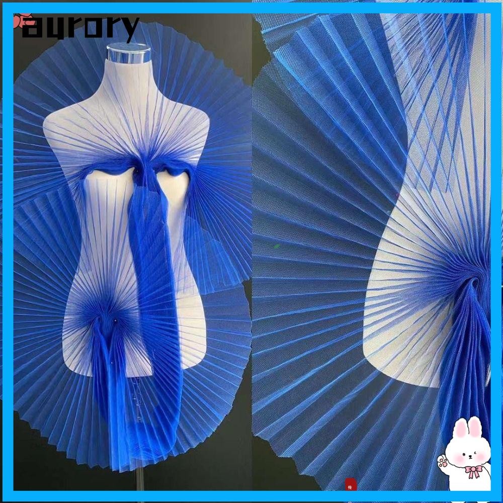 AURORY Pleated Hard Mesh Fabric, 1 Yard Diy Material, Handmade Stylist ...