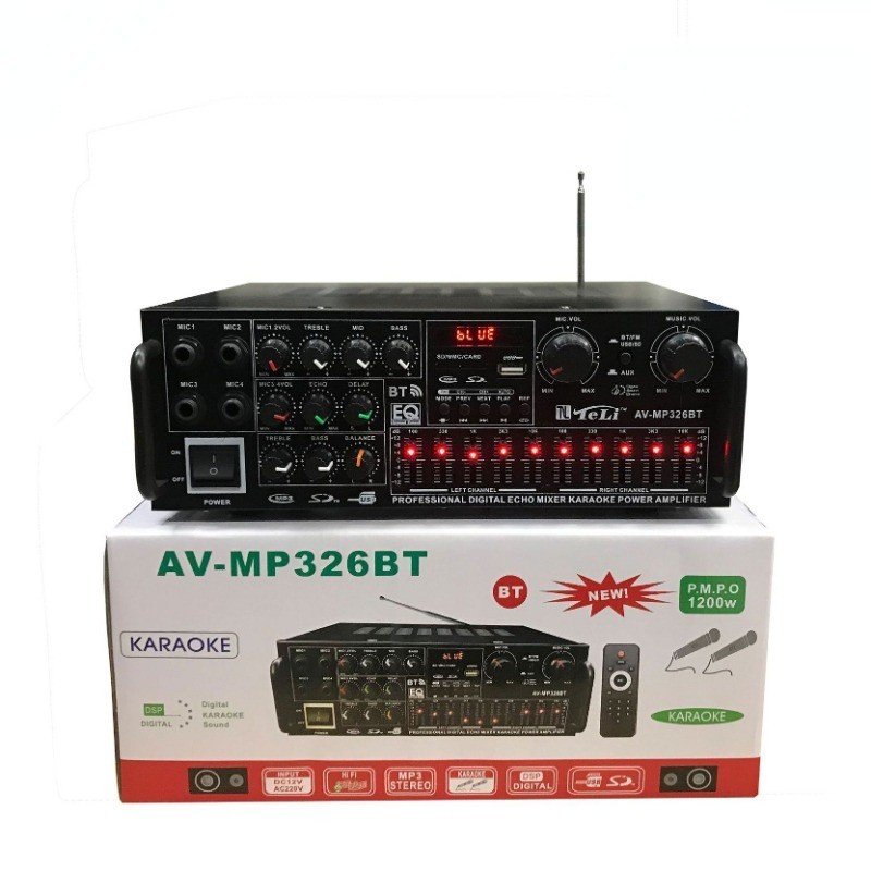 AV-MP326BT 220V 2000W Home Stereo Audio Amplifier Bluetooth 2CH EQ ...