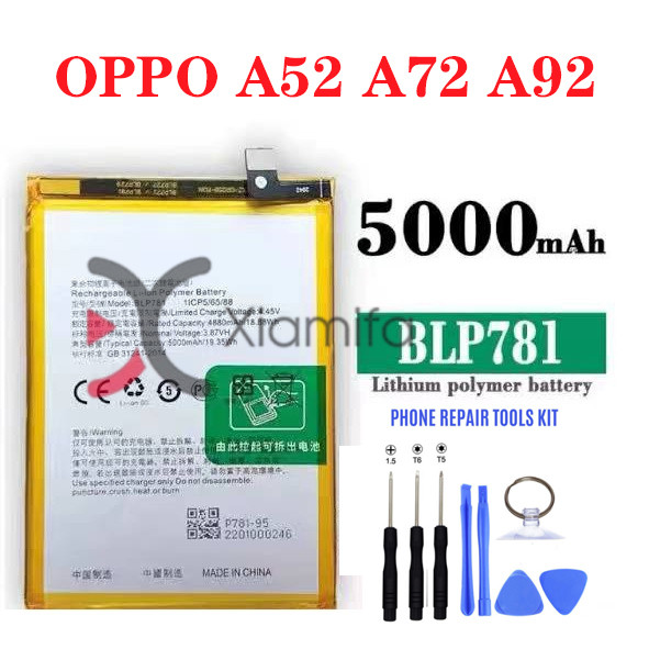 Battery For OPPO A52 A72 A92 Battery BLP781 Replacement Battery ...