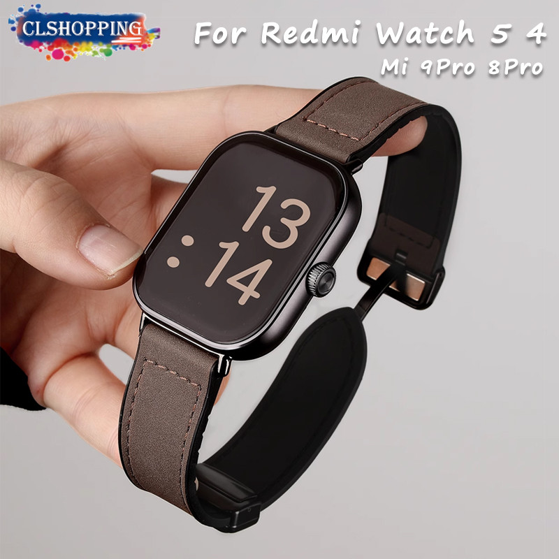 Magnetic Buckle Leather Strap For Redmi Watch 5 4 for Xiaomi Smart Mi ...