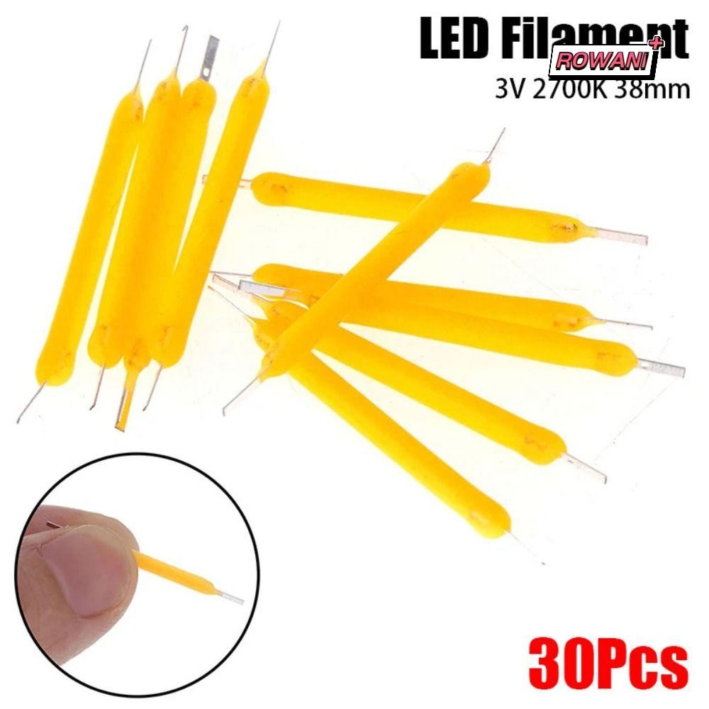 ROWAN1 30Pcs COB LED Filament, DC3V Diodes Bulb Lamp Parts, DIY ...