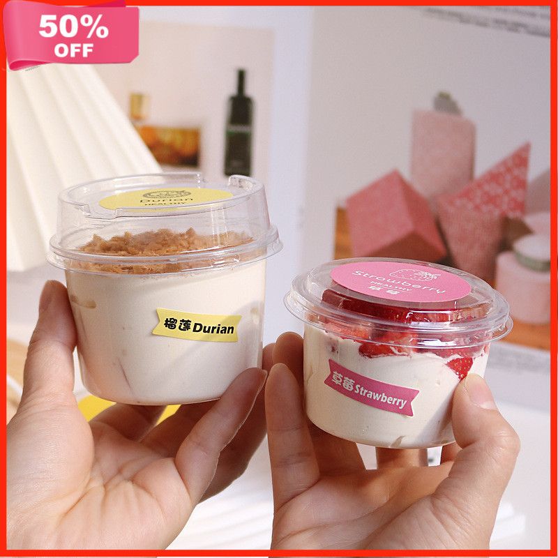 10pcs Round Deli Container 150ml Dessert Container Mousse Container ...