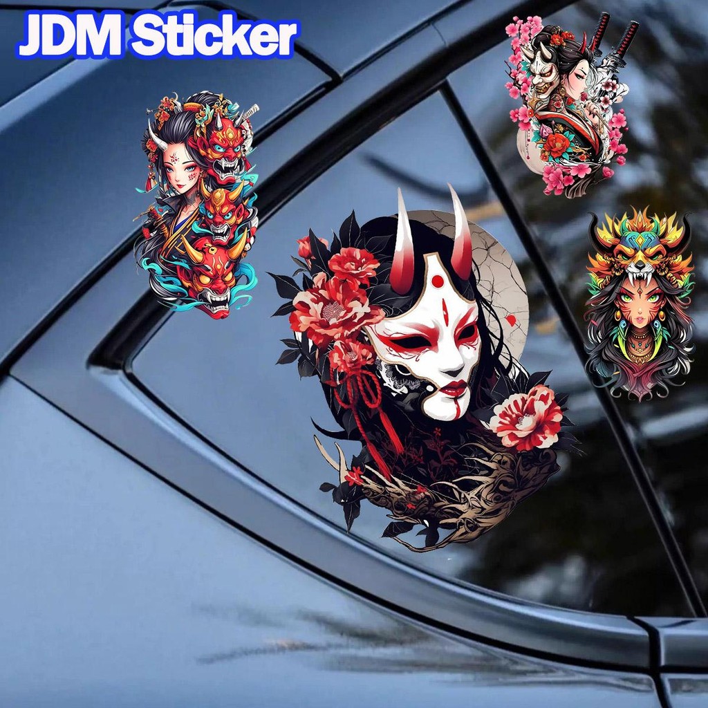 JDM Sticker Japanese Samurai Beauty Girl Decal and Wind Sakura Beauty ...