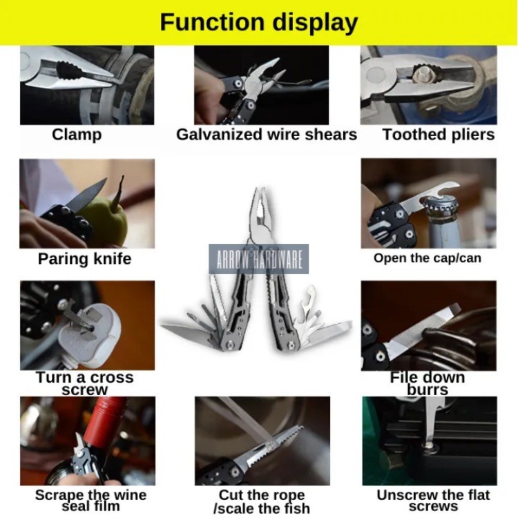 Multi tools Plier Swiss knife Portable Folding Pliers purpose stainless ...
