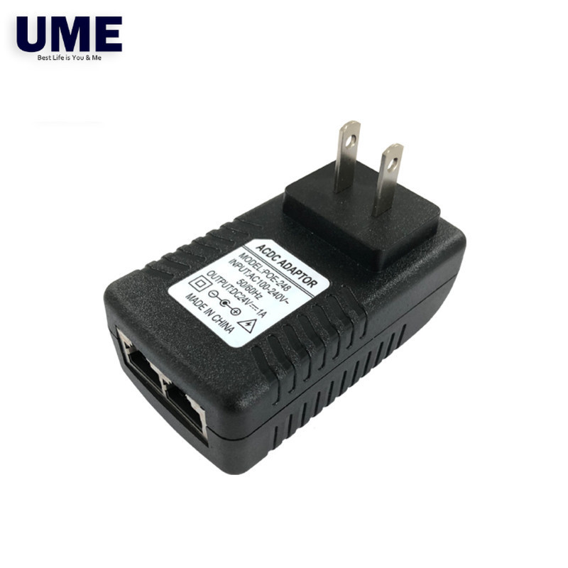 US Plug Wall Adapter Powerline Adaptor POE DC 24V 1A for CCTV ...