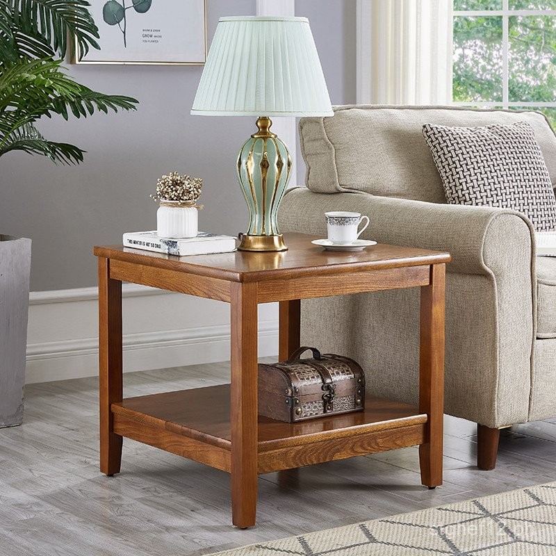 Solid Wood Sofa Side Table Corner Table Modern Simple Small Coffee ...