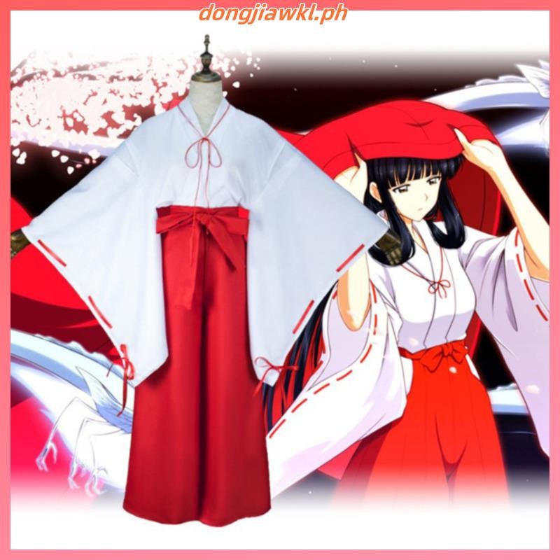 Anime Inuyasha Kikyo Cosplay Halloween Costume With Wig And Ears ...