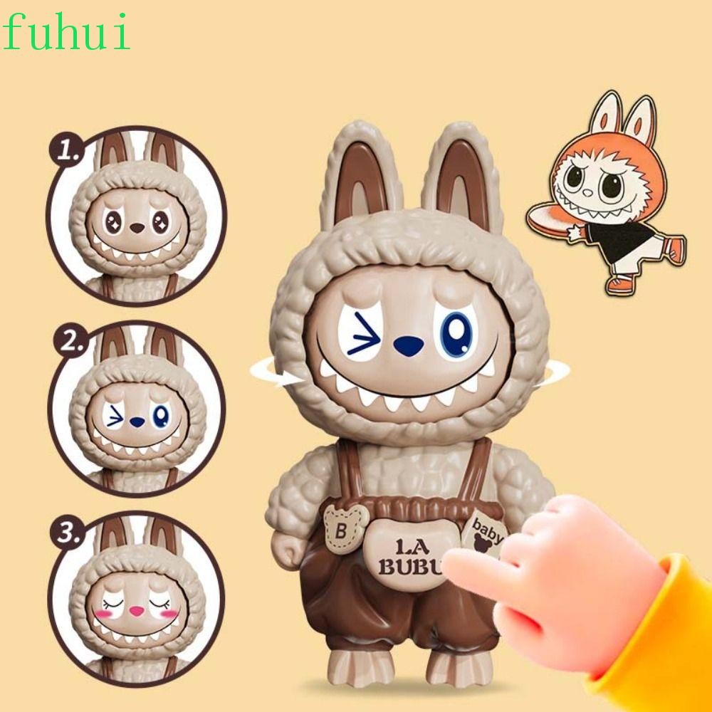 FUHUI Labubu Face Changing Doll, With Keychain 3 Facial Labubu Face ...