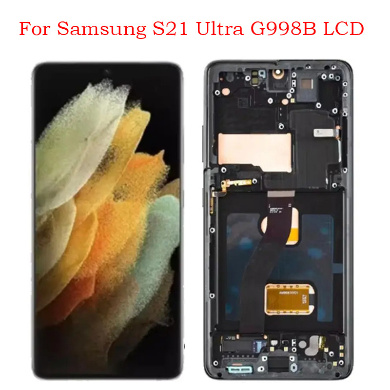 6.8" OLED/TFT For Samsung S21 Ultra 5G G998 G998U Display Touch Screen ...