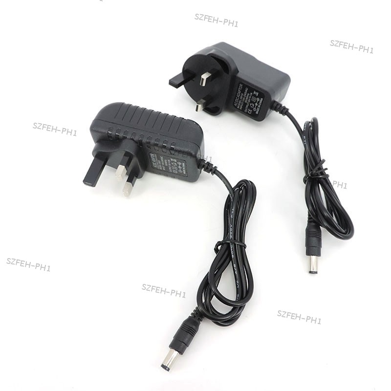 220v AC to DC 9V 1A 2A UK 3 pin power supply adapter Supply transformer ...