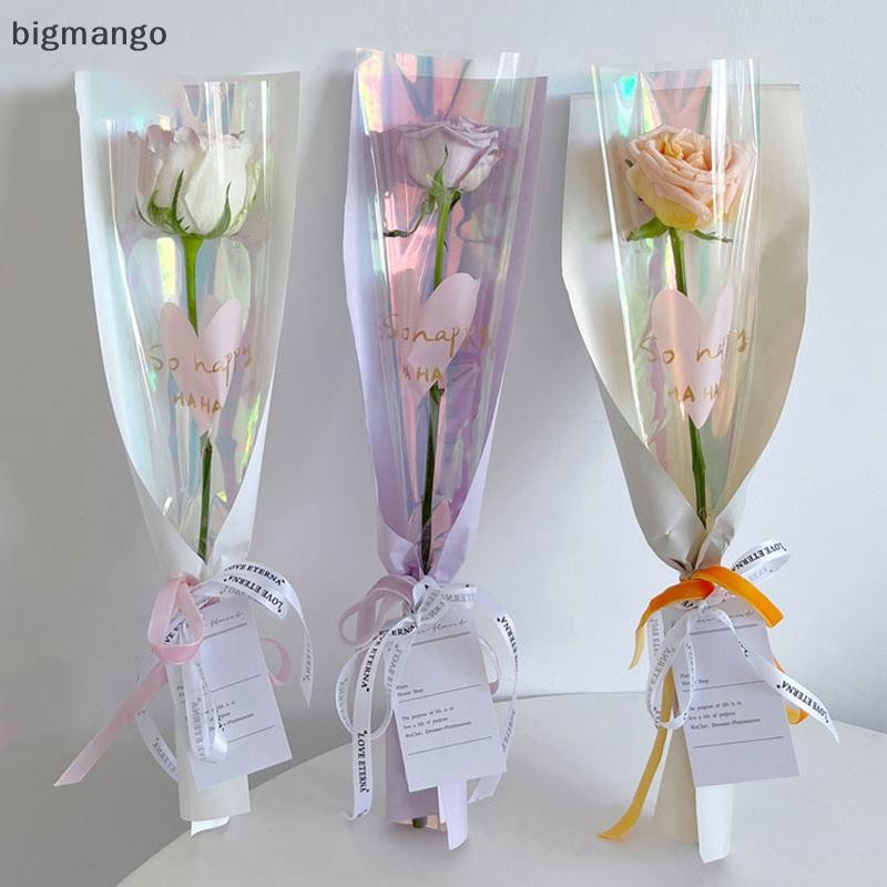 BMPH Belle 10pcs Single Rose Sleeves Flower Wrapping Bag Bouquet ...