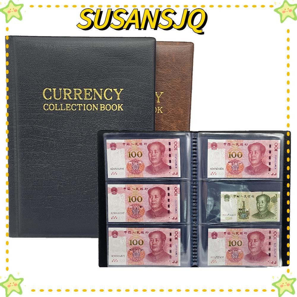 SUSANSJQ Banknote World Currency Collection Album, Banknote Protective ...